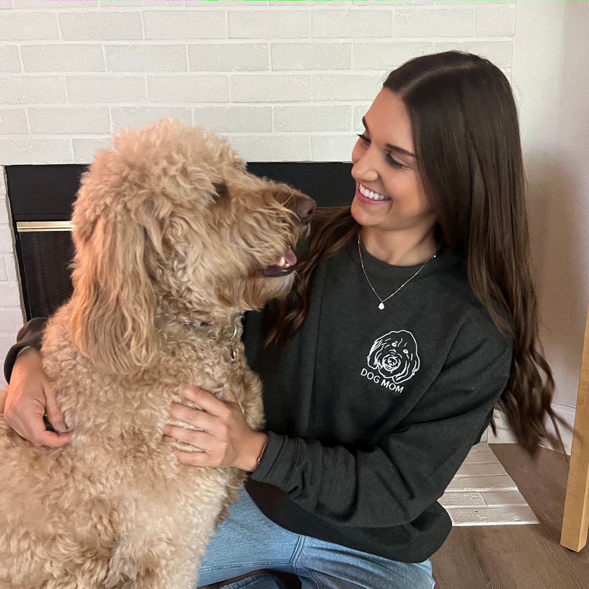 Pet Face Sweatshirt | Personalized Pet Embroidery | Crown and Paw ...